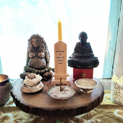 Vairocana Buddha Altar Tablet. Dainichi Nyorai With Mantra of Light for ...