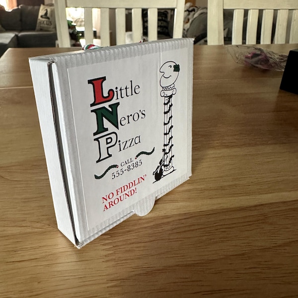 Home Alone Inspired Little Nero's Pizza Box Ornament WITH PIZZA INSIDE ...