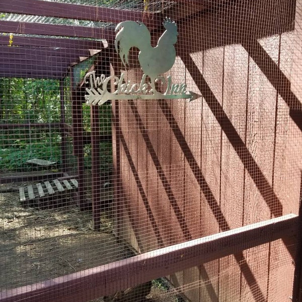 The Chicken Inn Rustic Metal Sign Rustic Farmhouse Decor Coop ...