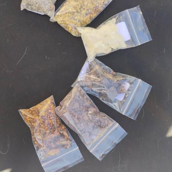 Resin Incense Sampler Set of 6: Frankincense - Myrrh - Opoponax ...