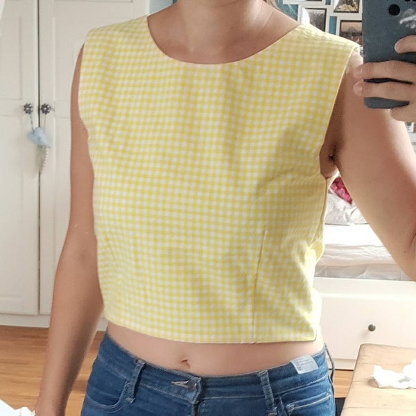 Open Back Top Sewing Pattern - XS-XXXL - PDF Instant Download - Women's ...