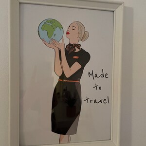 Thomas Cook Flight Attendant Travel Print | Etsy