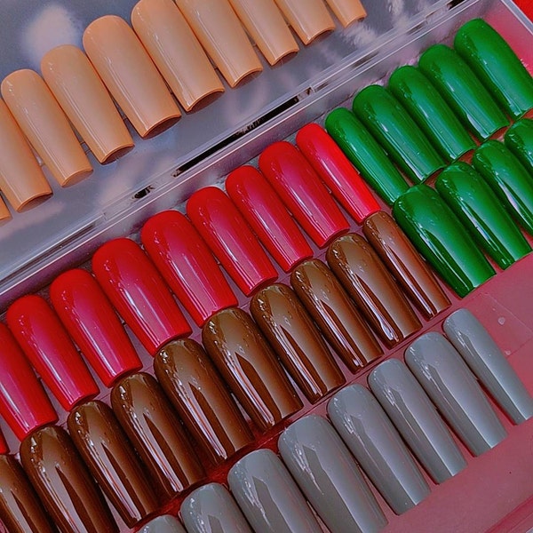 1 Solid Color Press on Nails - Etsy