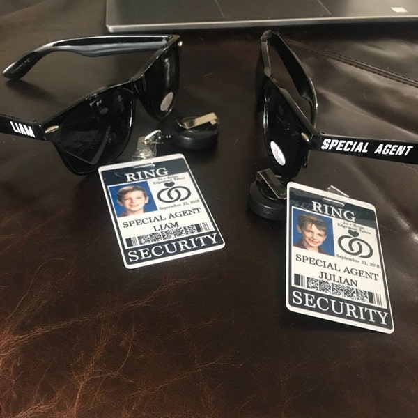 Ring Security ID Badge Set With Sunglasses and Add-on Items - Wedding ...