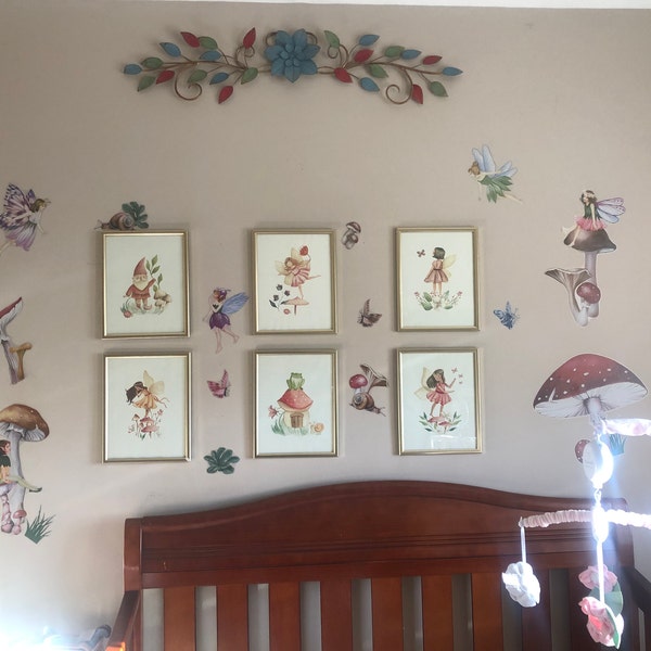 Fairy Nursery Art Prints: Garden Theme, Girls Room Decor (digital ...