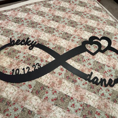 Personalized Wedding Gift for Couple Custom Infinity Sign Wedding Date ...