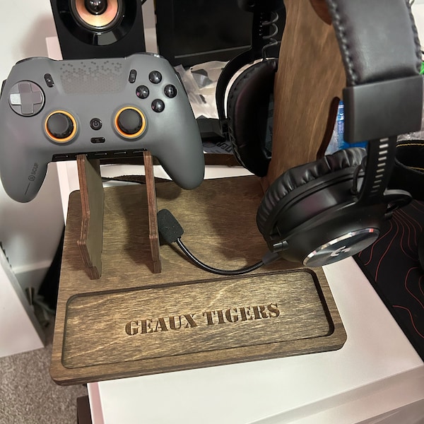 Headphones and Controller Stand, Gaming Décor, Headset Stand ...