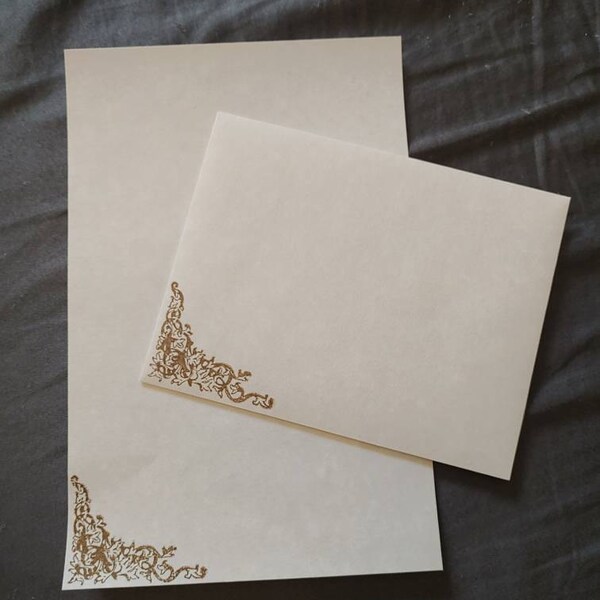 Handmade Stationery Set, Writing Paper With a Blue Lily and Dragonfly ...