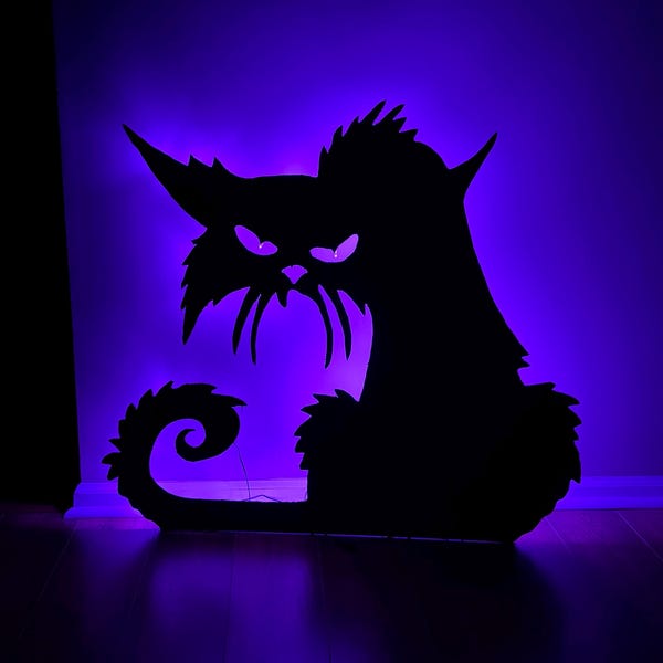 3ft Scary Black Cat Template When Made. Printable Trace and Cut ...