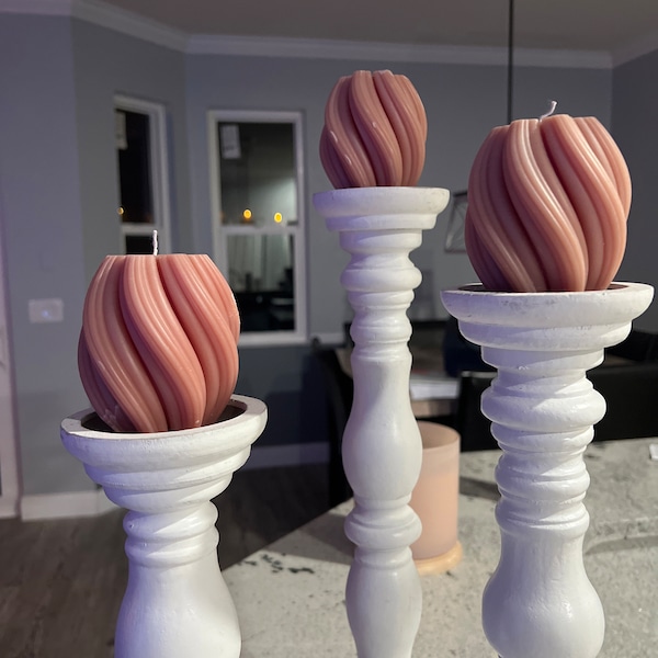 Lucerna Swirl Small Candle - Swirl Candle - Abstract Candle - Soy Wax ...