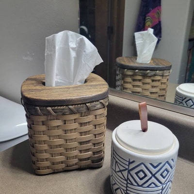 Tissue Basket /tissue Cover-tissue Box-primitive Style-handwoven Basket ...