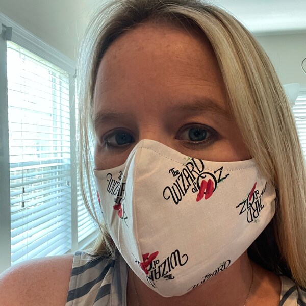 Wizard of Oz Face Mask W/ Filter Pockets Toto, Villians, Wicked Witch ...