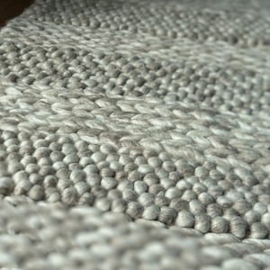 Rainbow Chunky Wool Loop Rug Hand Knotted, Multi Coloured, Soft, Funky ...