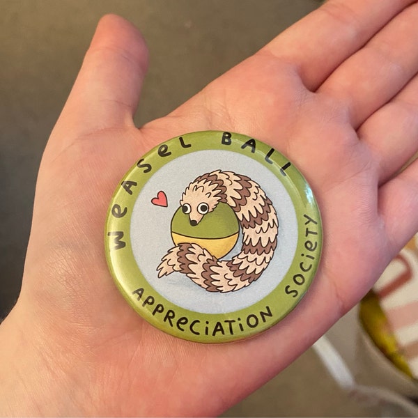 Weasel Ball Appreciation Society Metal Pin Badge - Etsy