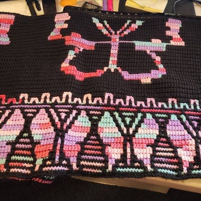 Football in Field Afghan C2C Crochet Pattern, Written Row Counts, C2C ...