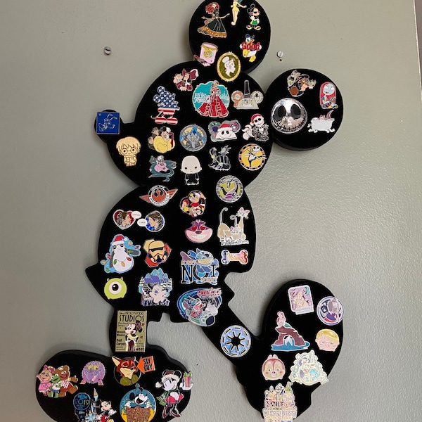 Mickey Mouse Pin Display Board. Showcase and Hold Your Pin Lot of 50 ...