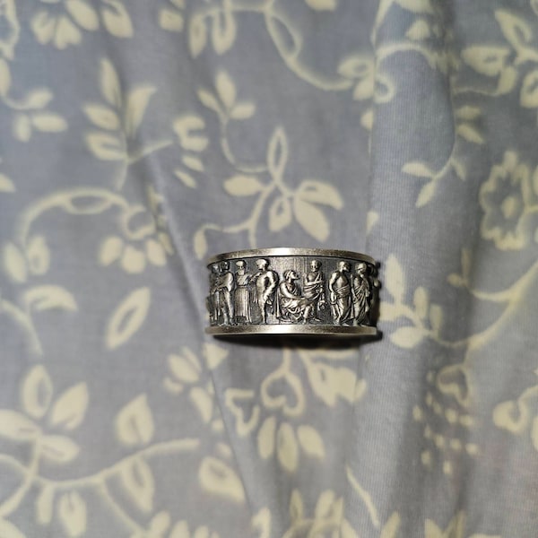Crucifixion Ring With Jesus and Angels in Silver, Jesus Sterling Silver ...