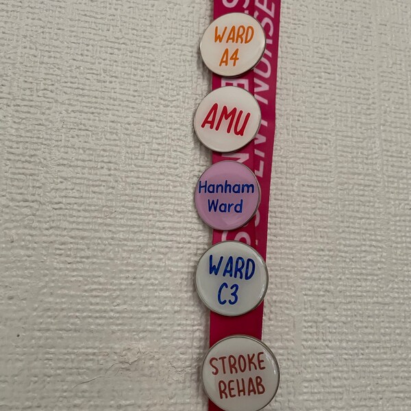 Personalised Pick Your Text/shape Circle Enamel Pin | Customised Pin ...