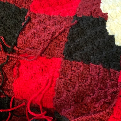 Gingham / Check Corner to Corner, C2C, Blanket Crochet Pattern, 2 Patterns in One gingham ...