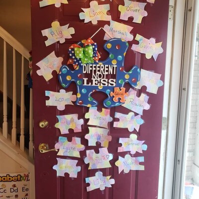 Autism Sign Door Hanger Wall Decor Personalized Gifts - Etsy