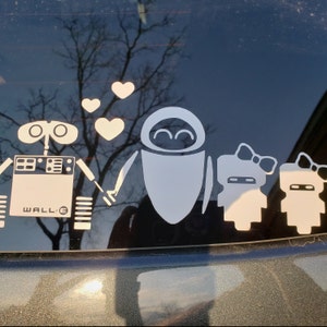 Wall-e Robot Family Decal for Cars Laptops and Other Surfaces - Etsy