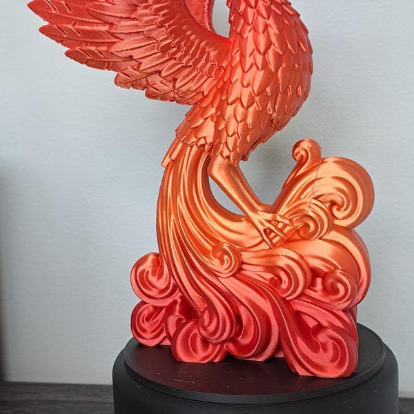 Emerging Phoenix Bookend/book Nook | Bookish Decor | Unique 3D Printed ...