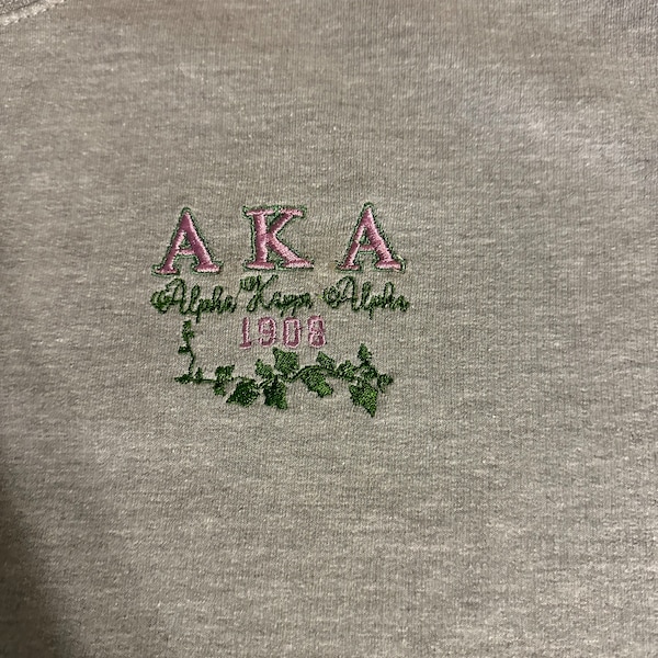 AKA Silver Soror Embroidery Applique Design File AKA 1908 Alpha Kappa ...