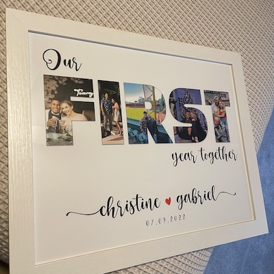 Our First Year Together Personalized Photo Collage, One Year ...