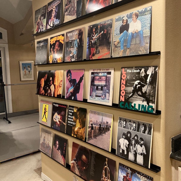 Black 2" Deep Ultraledge(r) Picture Ledge / Wall Art Display / Floating ...