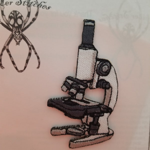 Science Compound Microscope Iron on Patch Scientist Lab - Etsy