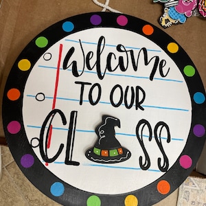 Welcome to Our Class Door Teacher Sign W/ Interchangeables - Etsy
