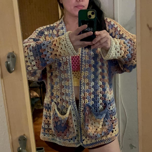 PATTERN: Four-color Hexagon Cardigan Crochet Pattern - Etsy