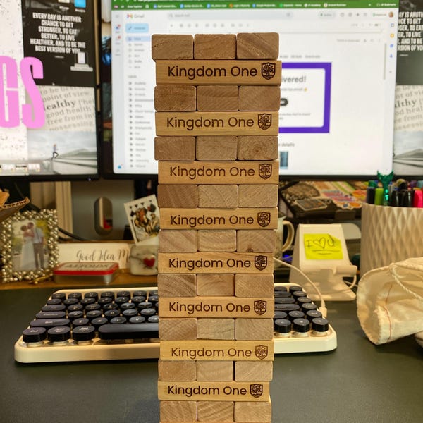 Fully Customizable Block Tower - Logos -company Game - Weddings ...