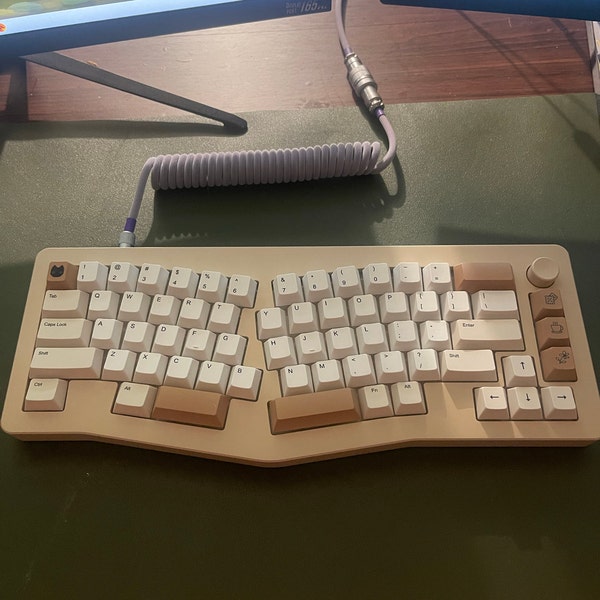 Minimal & Soft Beige and Brown Keycap Set PBT Cherry Profile Dye ...