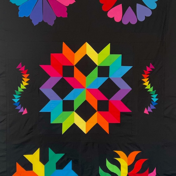 Iheart Chevrons Quilt Pattern PDF Valentine 5 Sizes Heart Quilt - Etsy