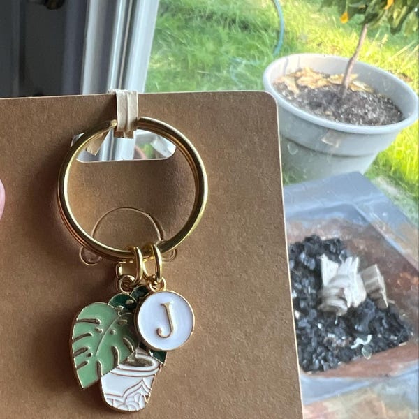 Monstera Green Leaves Keychain for Girls - Etsy