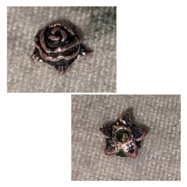 Antique Rose Curved Barbell Rook Piercing Curved Bar Eyebrow Jewelry ...