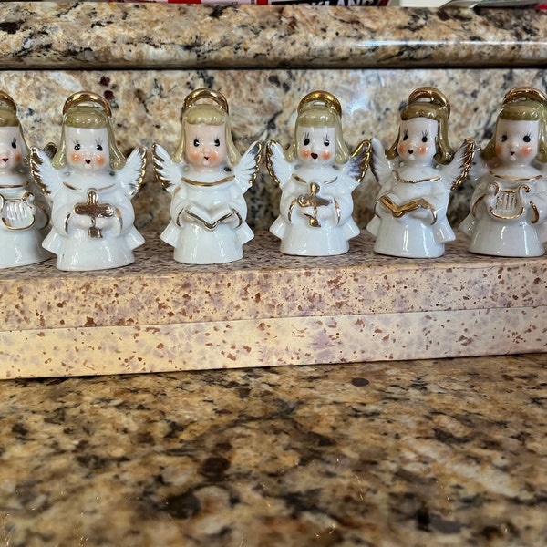 Trio Vintage Singing Orchestra Angels Ceramic Japan - Etsy