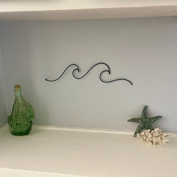 Ocean Waves Wire Art | Single Line Wire Art | Waves Wall Art - Etsy
