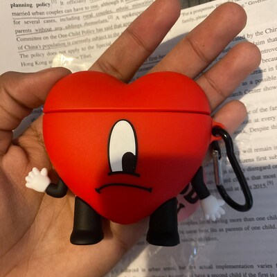 Bad Bunny Un Verano Sin Ti Heart Shaped AirPod Case El Conejo Malo ...