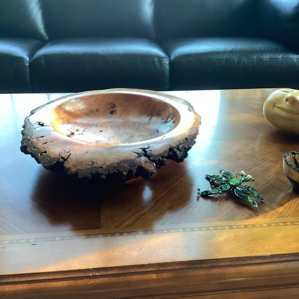 Black Walnut Bark-edge G Bowl 15576 Made by Smithsonian Artist, David ...