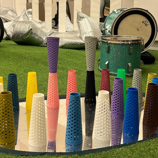 10 Assorted Plastic Yarn Cones for Wool Winding and Craft Use Colours ...