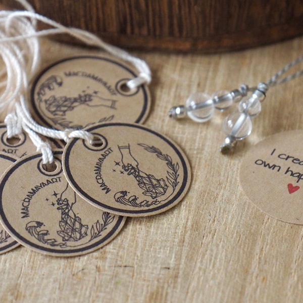 MICRO TAGS - 70 Customized 1 Inch Circle Tags - Perfect for Jewelry and ...