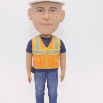 Custom Bobblehead Construction Worker, Custom Construction Worker ...
