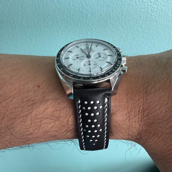 White Rally Watch Strap, Handmade Watch Strap, Custom Watch Strap ...