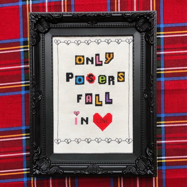 Goth Dad Cross Stitch Pattern - Punk Cross Stitch Pattern - Goth Cross ...