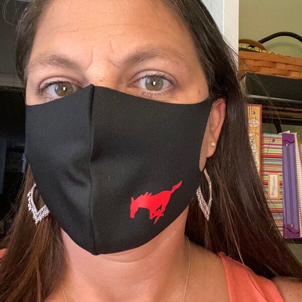Mustang Face Mask | Mustang | Pony | Customized - Etsy