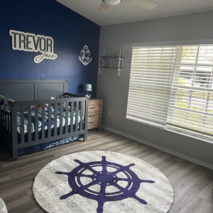 Pirate Nursery Rugtreasure Playmat for Kids Roomshark Toddler Round ...