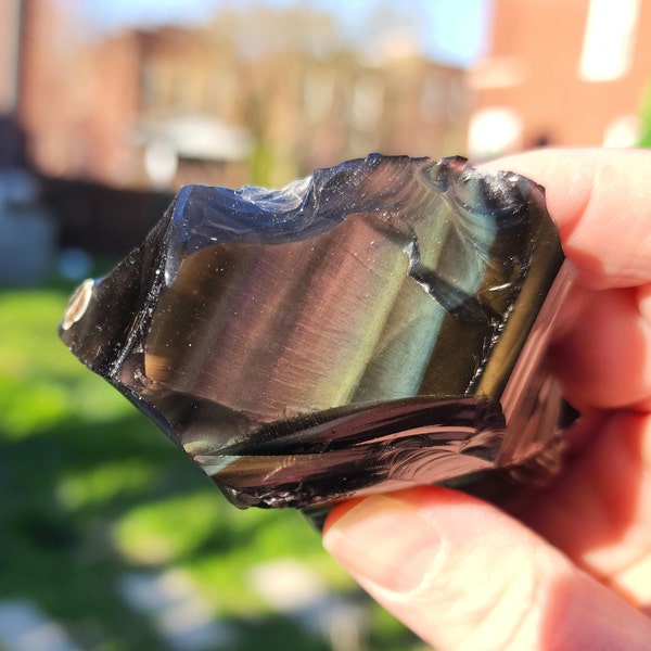 Rainbow Obsidian Volcanic Glass - Etsy
