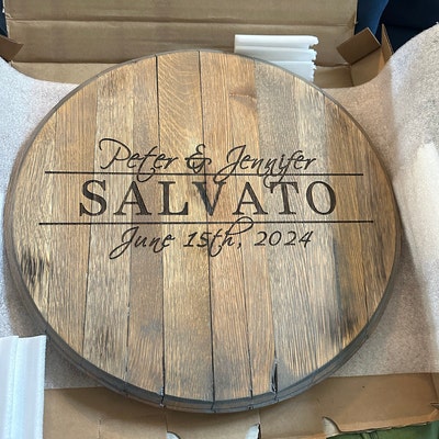 Barrel Head Guestbook Custom Barrel Head Personalized Barrel Head ...